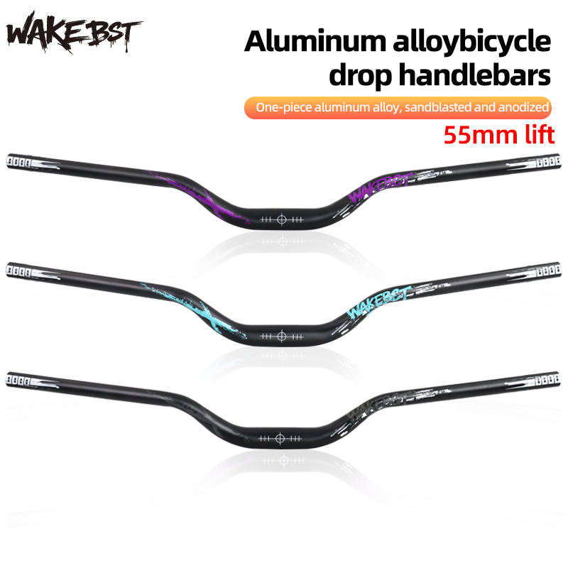 One-piece Bicycle Riser Bar for Downhill XC Mountain Bike Sandblasted ...
