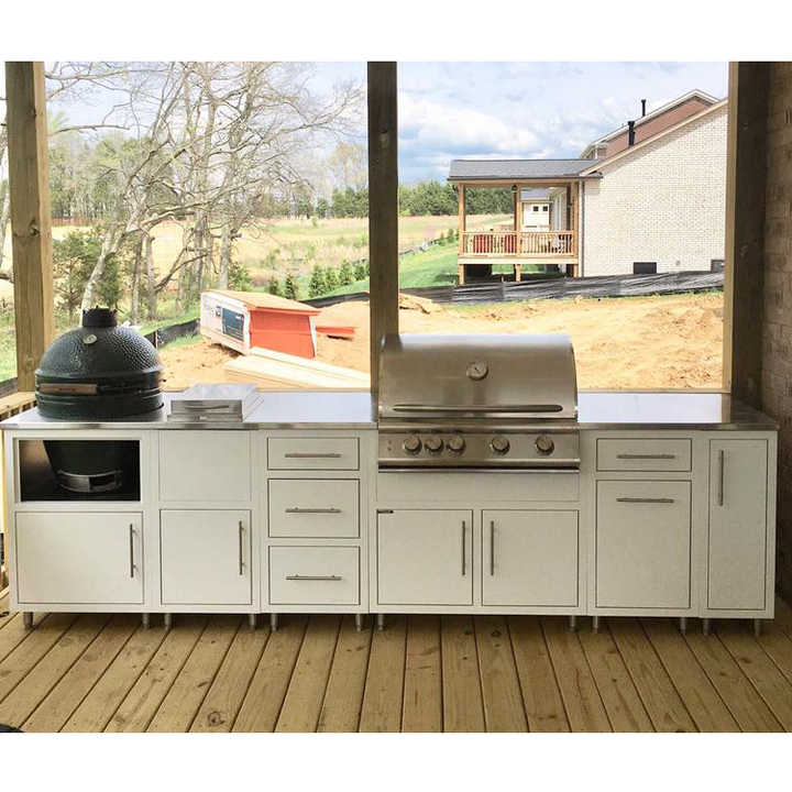 Stainless Steel Outdoor Modular Kitchen with Sink Gas BBQ Grills ...