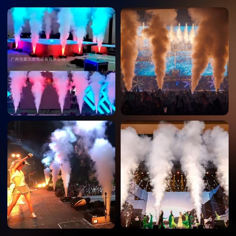SP Fog Smoke Machine 1500W Remote Control Fog Jet LED Vertical Smoke ...