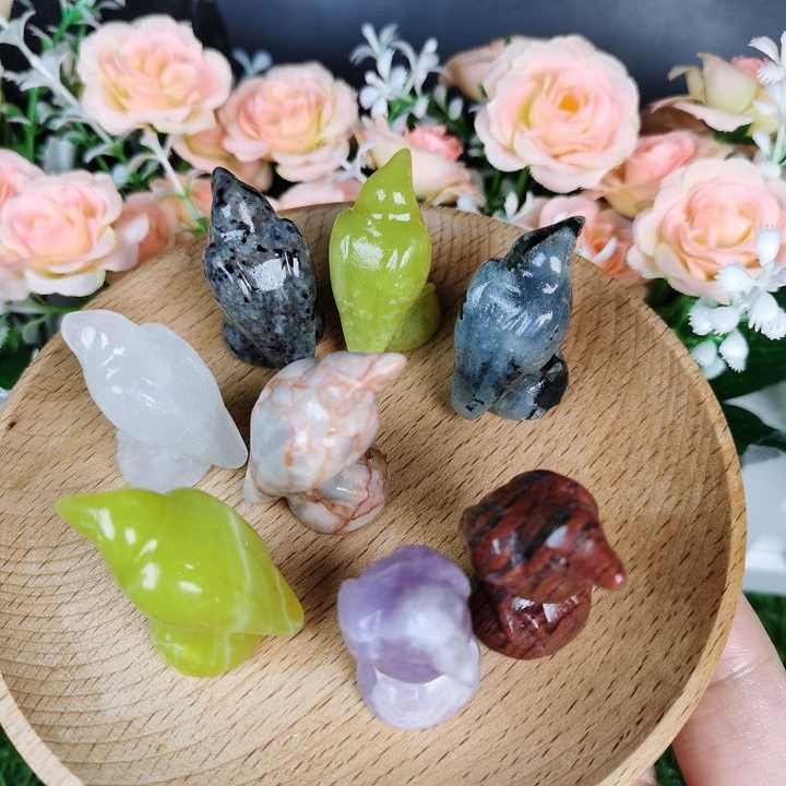 Hot Sale 3cm Black Obsidian Raven Crystals Carving Craft Bird Mini Clear Quartz Crow Alibaba