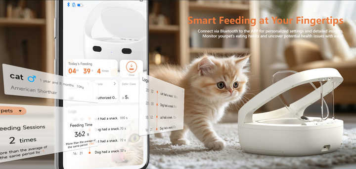 Factory Automatic Cat Feeder Timed Smart Dog Food Microchip Auto Pet ...