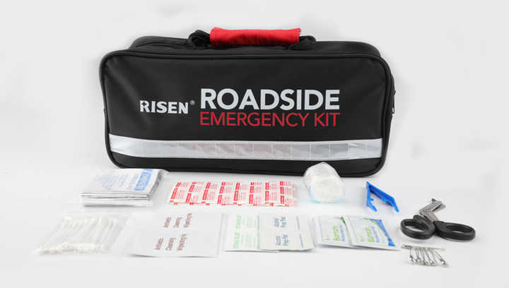 Car Roadside Emergency Kit - 76 Pieces with Custom Logo