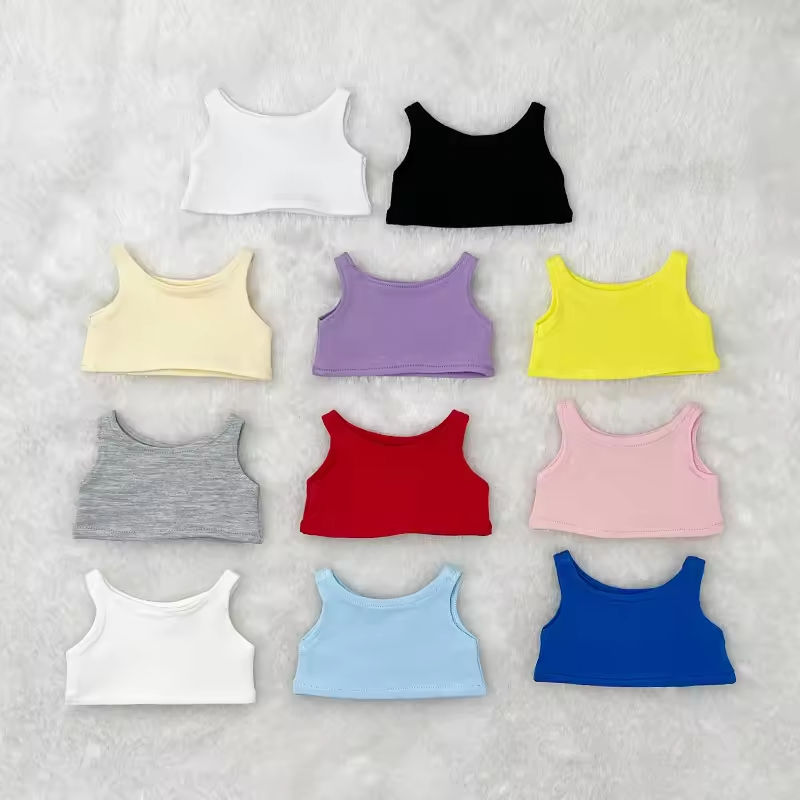 Hot Selling 17cm Doll Clothes Tank Tops Cute Sleeveless Tops Handmade ...