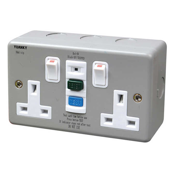 Uk Safety Rcd Socket Adaptor Home Circuit Breaker Cutout Garden Power ...
