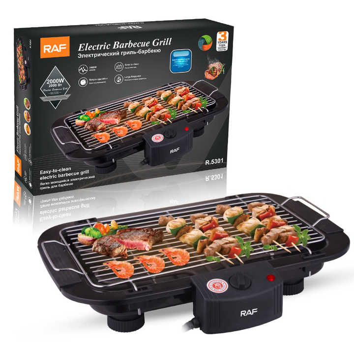 RAF Electric Grill - Smokeless, Non-Stick BBQ Experience