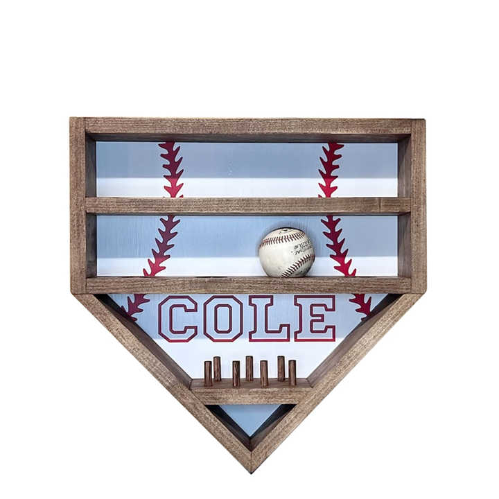 Wall Mount Baseball/Softball Display Shelf Home Plate Baseball ...