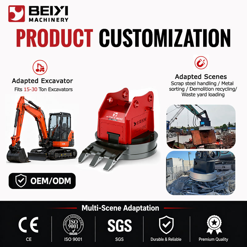 Hydraulic Excavator Magnet Scrap Metal Magnet Attachment for Excavator ...