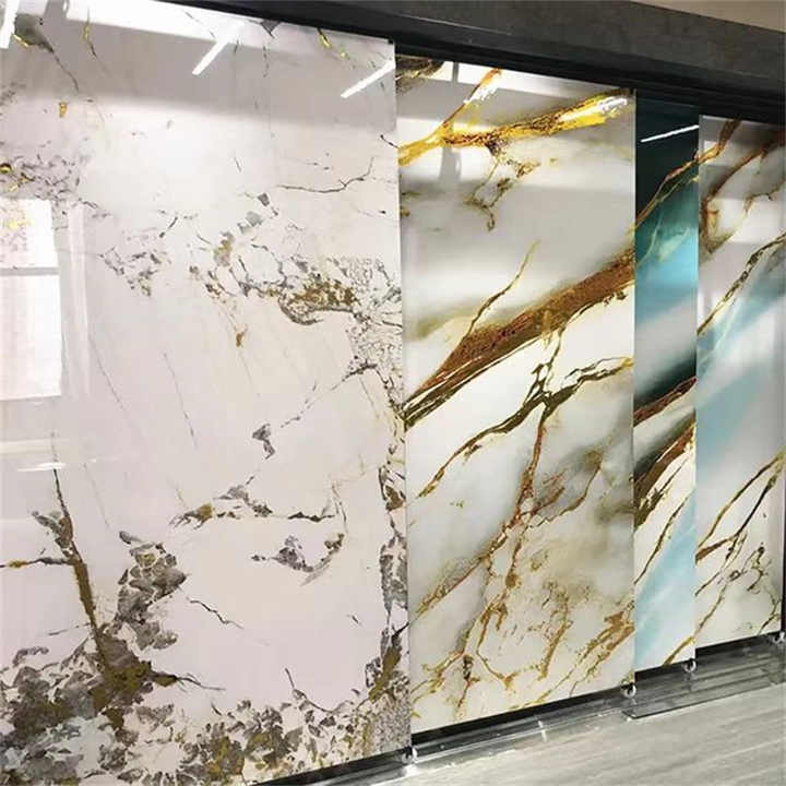 Wholesale Modern Luxury UV Boards Slabs PVC Marble Sheets Wall Decoration Waterproof UV Shiny ...