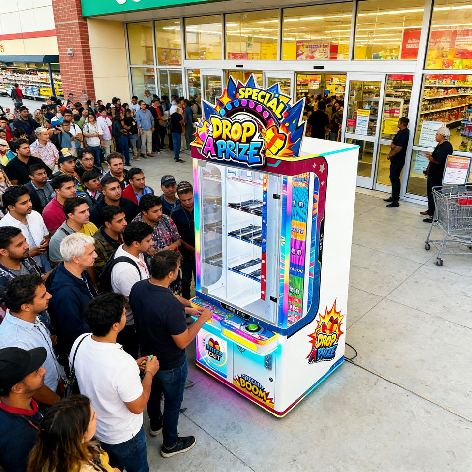 LEON Coin-Operated Arcade Prize Machine Stainless Steel & Plastic ...