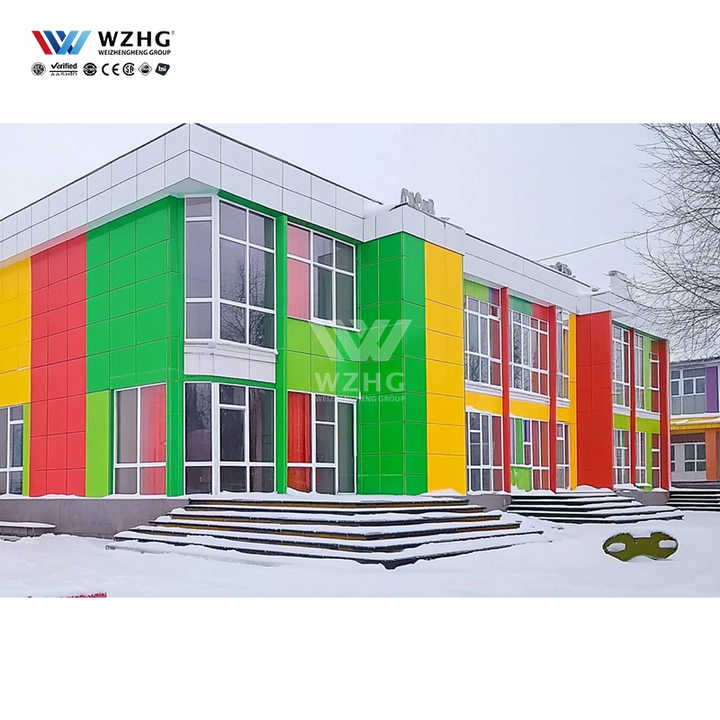 Two Floors Prefabricated Double Story Steel Structure Detachable ...