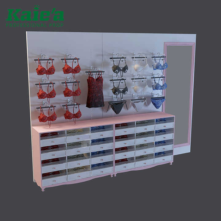Girl lingerie store wall mounted bikini display furniture underwear ...
