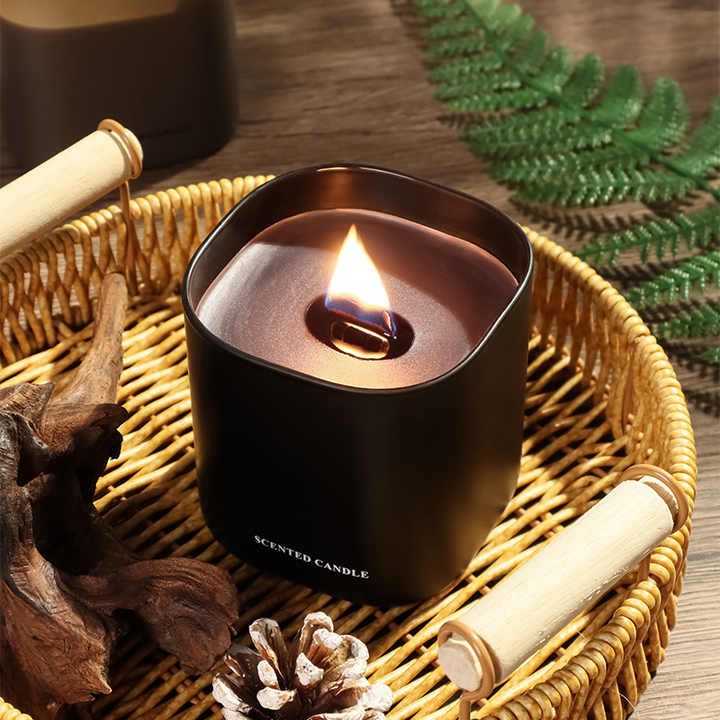 Handmade Glass Jar Soy Wax Woodwick Scented Candles