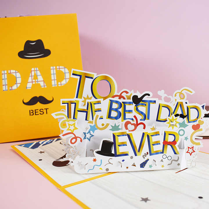 Handmade Papercraft Happy Father's Day 3D Greeting Card| Alibaba.com