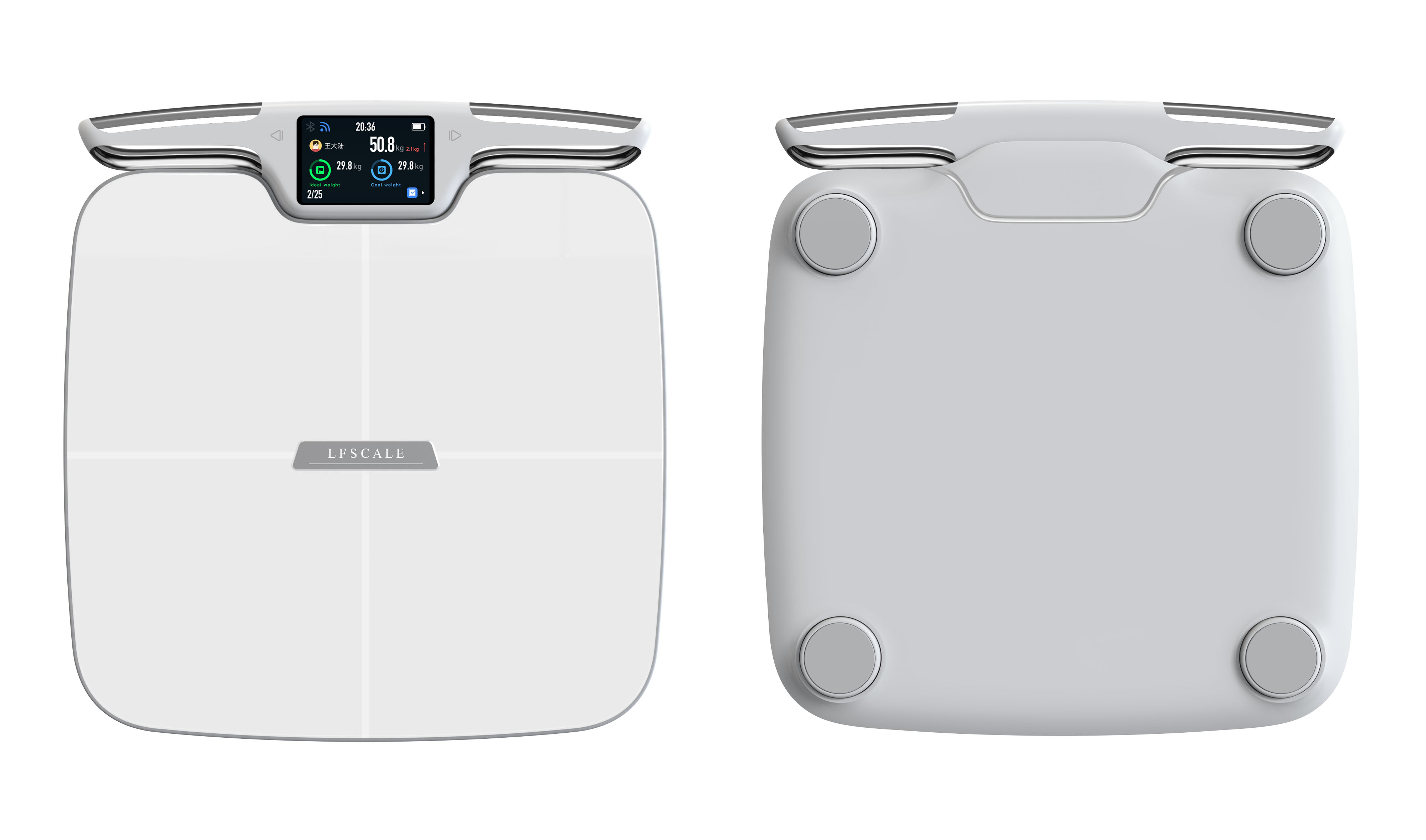 TFT Screen 8 Electrodes ITO Glass Smart Body Scales Support Bluetooth ...