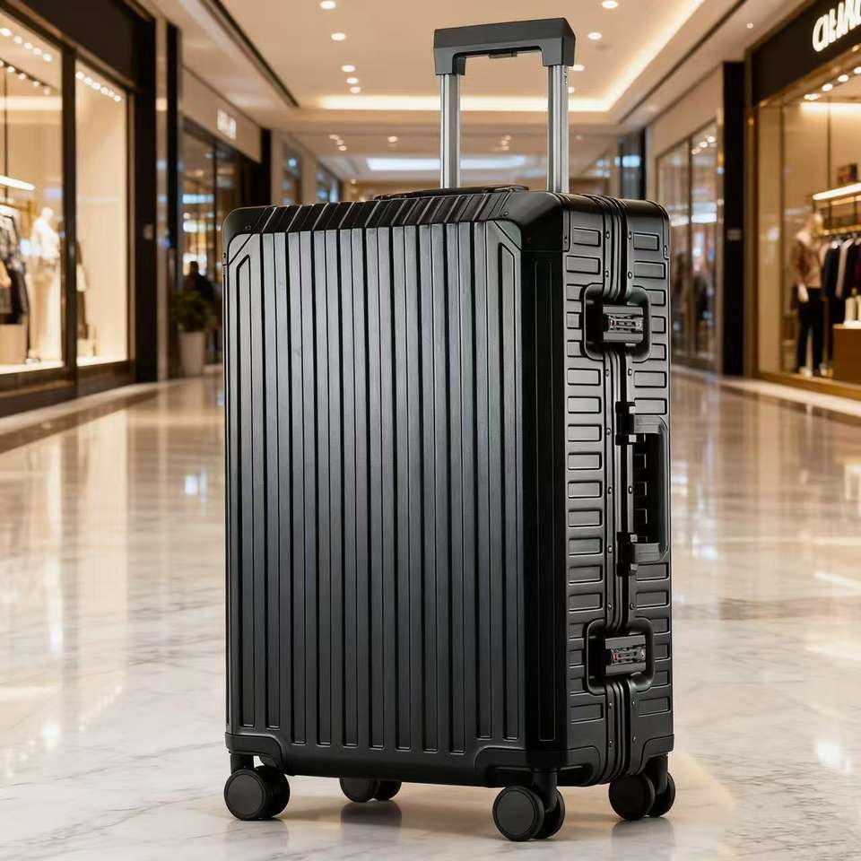 24 Inch Luxury All Aluminum Business Travel Case TSA Lock 360° Spinner ...
