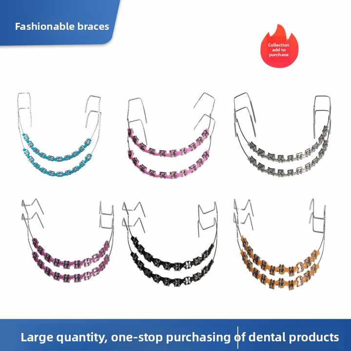 Fashionable Complete Colorful Braces Stainless Steel Oral Decorative ...