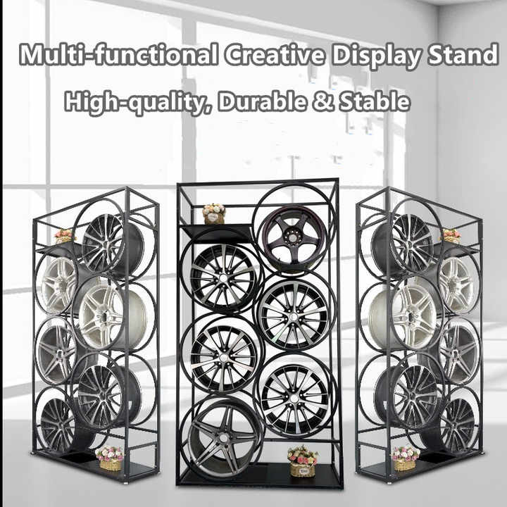 Metal Wheel Display Stand Car Modification Shop Wheel Hub Display Rack ...