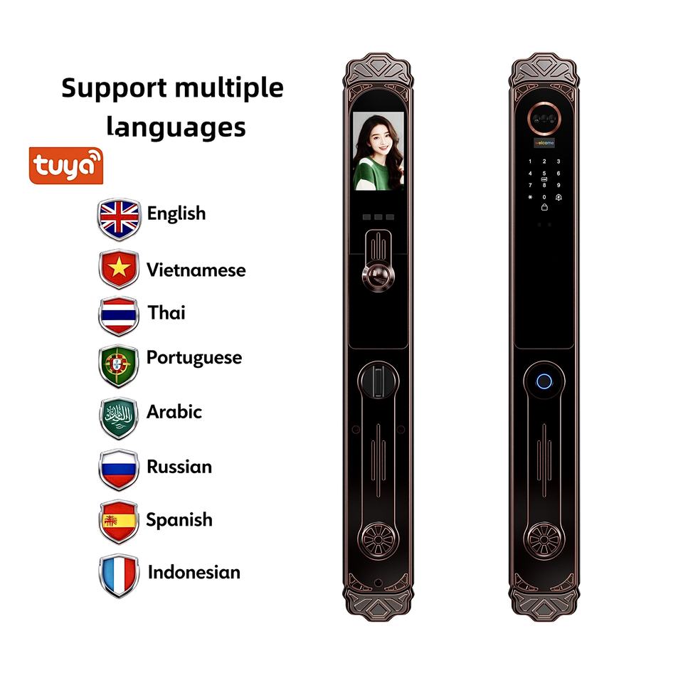 Smart Face Recognition Lock for Outdoor Double Doors - Waterproof ...