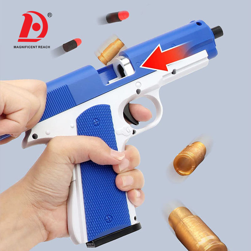 HUADA 1911 Shell Ejecting Toy Gun - Plastic Soft Bullet Dart Blaster ...