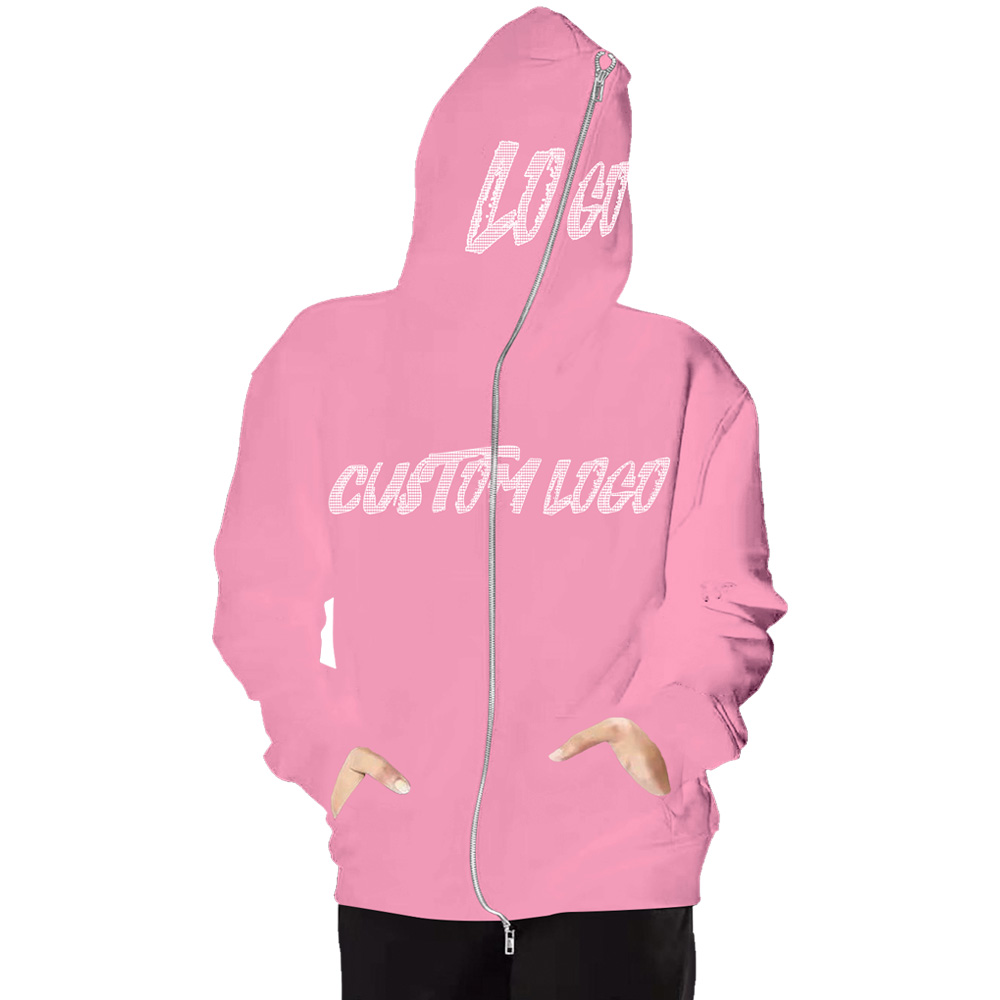 New Design Full Zip Over Face Hoodie for Men - Custom Logo Hip Hop ...