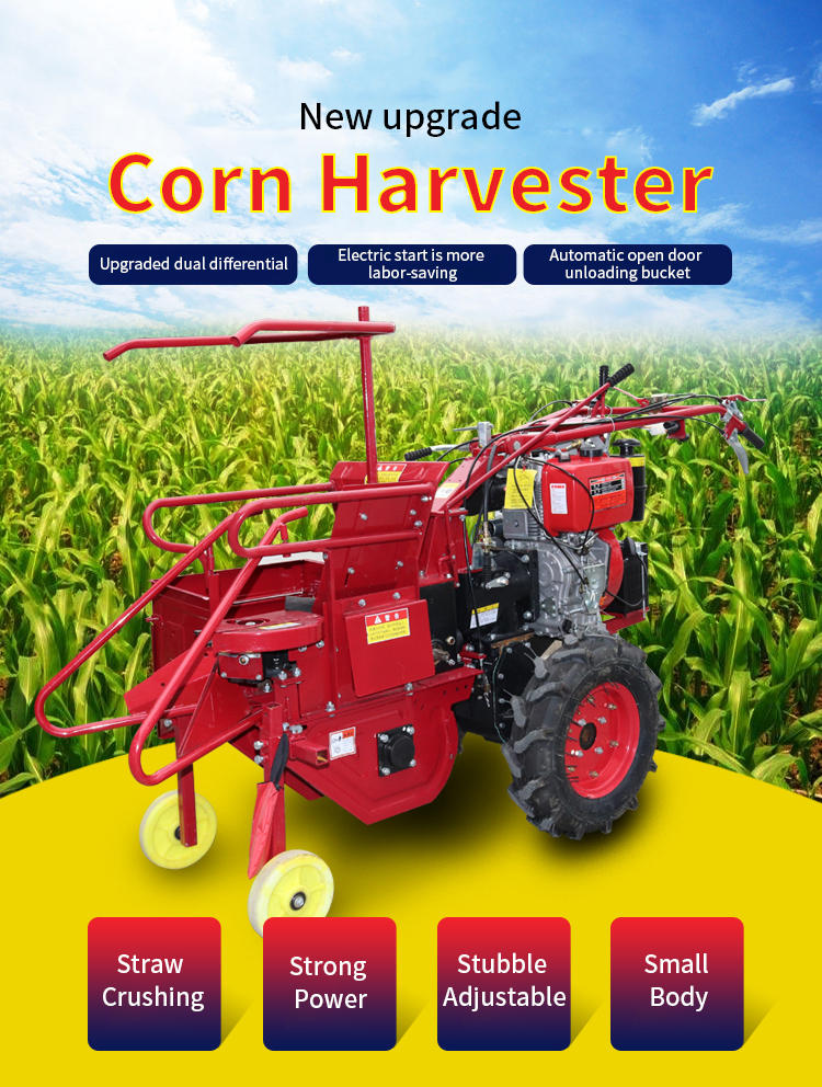 High Quality Mini Walking Tractor Mini Corn Harvester / Corn Harvester ...