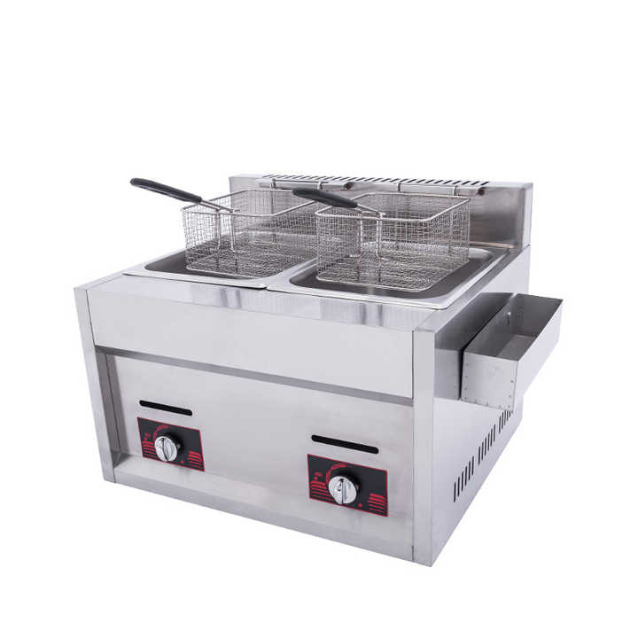 6L+6L Double-Tank Table Top Deep Fryer - Gas Commercial Kitchen Equipment