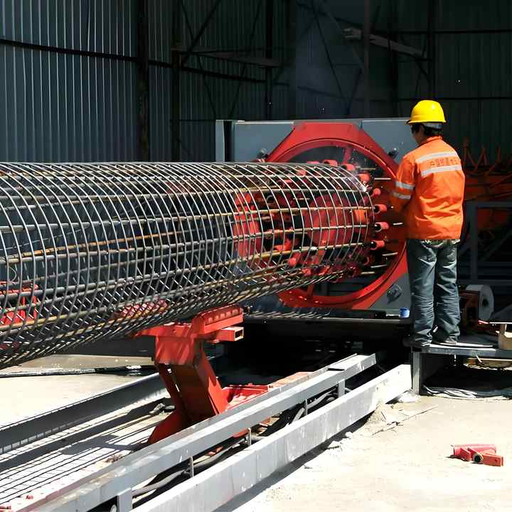 Rebar Cage Roll Welding Machine, Fully Automatic Rebar Winding and Roll ...
