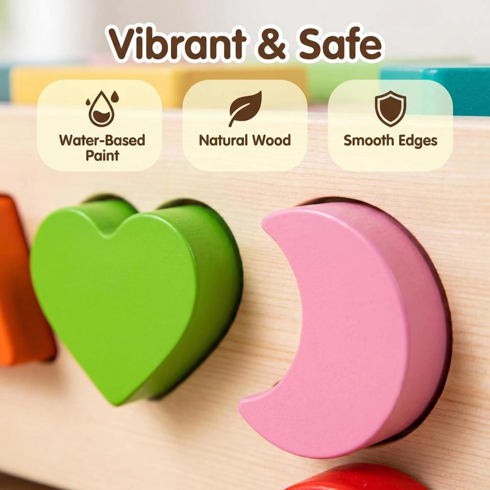 Best Stacking Blocks Intelligence Box Montessori Wooden Toys for ...
