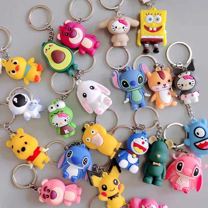 3d Keychains Wholesale Soft Pvc Rubber Keychain Cute Stitch Cartoon ...
