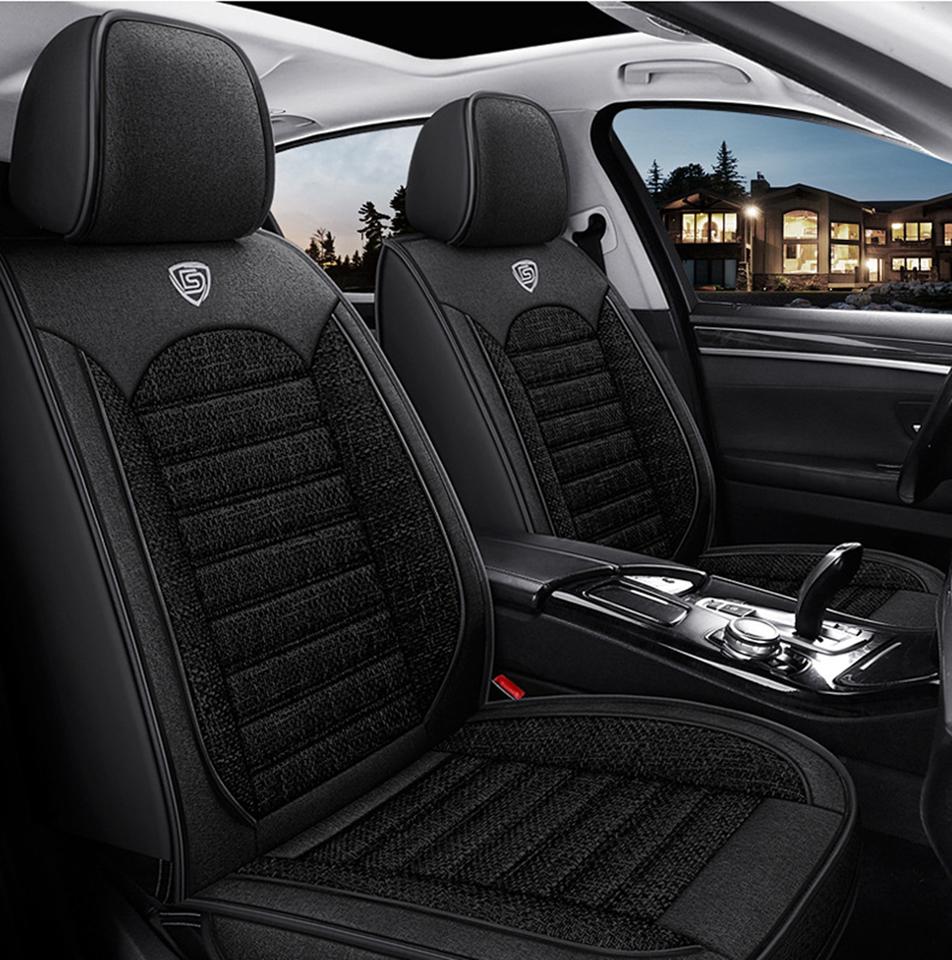 All-inclusive Linen Car Seat Covers Car Seat Cushions Universal All ...