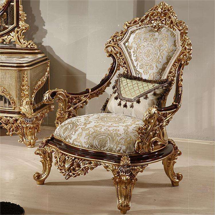 Luxury Leaf Living Room Table Solid Wood Carving Exclusive Turkish ...