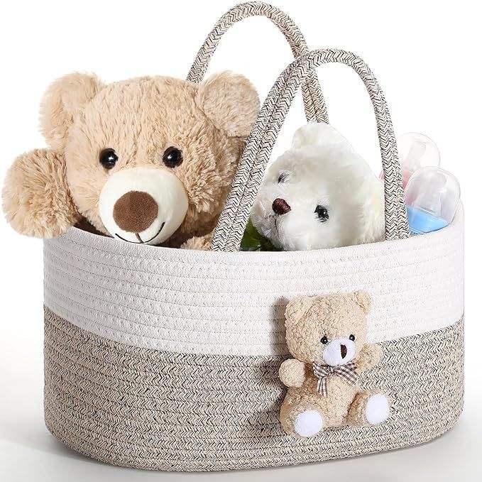 Newborn Baby Handbag with Handle Cotton Rope Woven Eco-friendly Multi ...