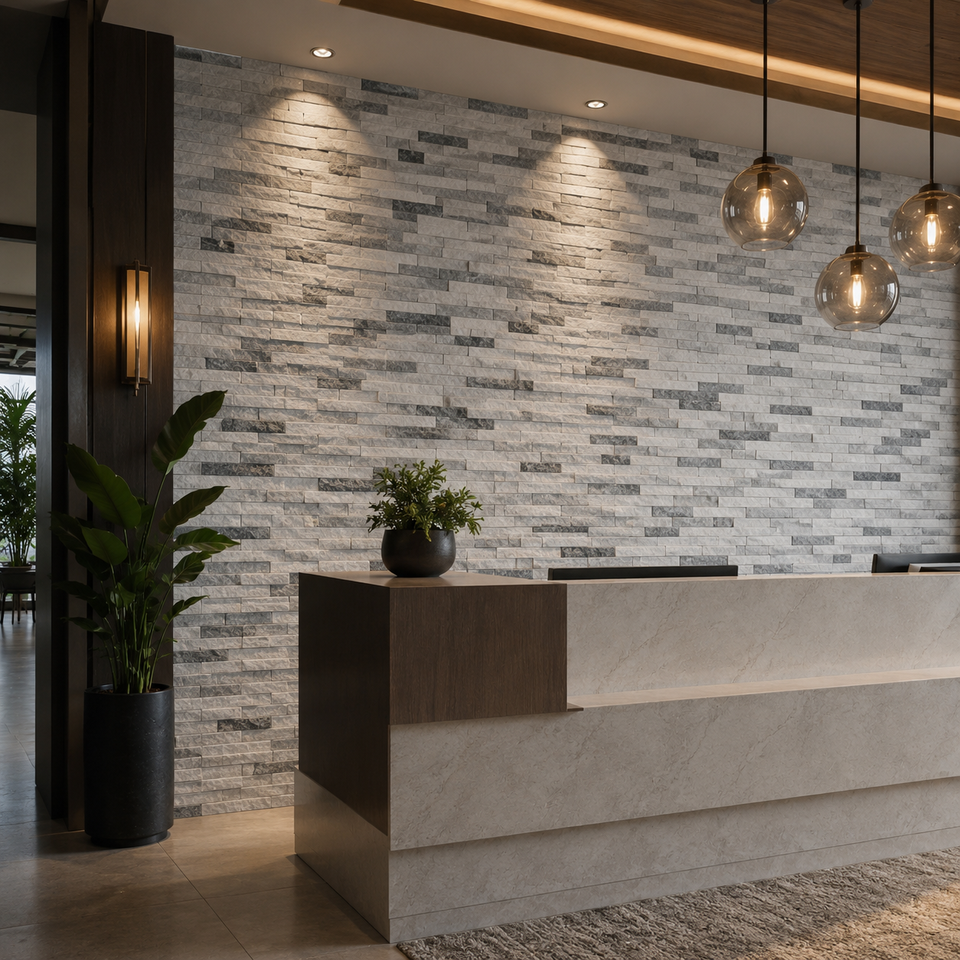 Exterior Wall Cladding Stone Veneer Cloudy Grey Slate Natural Slate ...