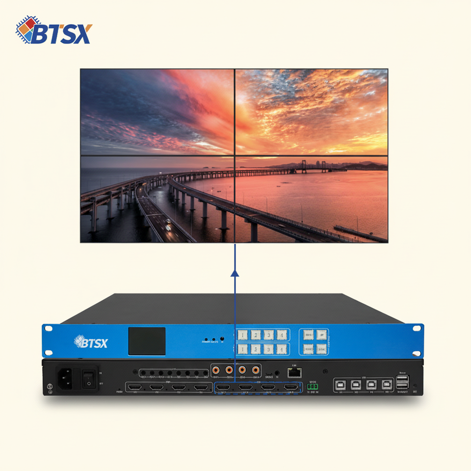 4K60 Seamless Video Wall Processor for Command Center and Security ...