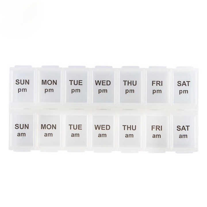 Wholesale 14 Compartments Pill Storage Cases 7 Day Plastic Pill Box ...