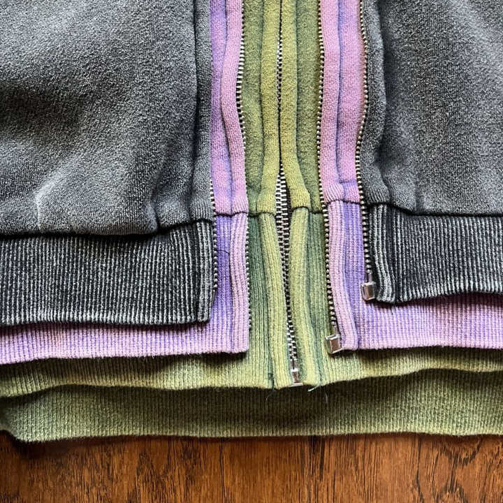 WR Custom baggy boxy heavyweight acid wash vintage zipper hoodies ...