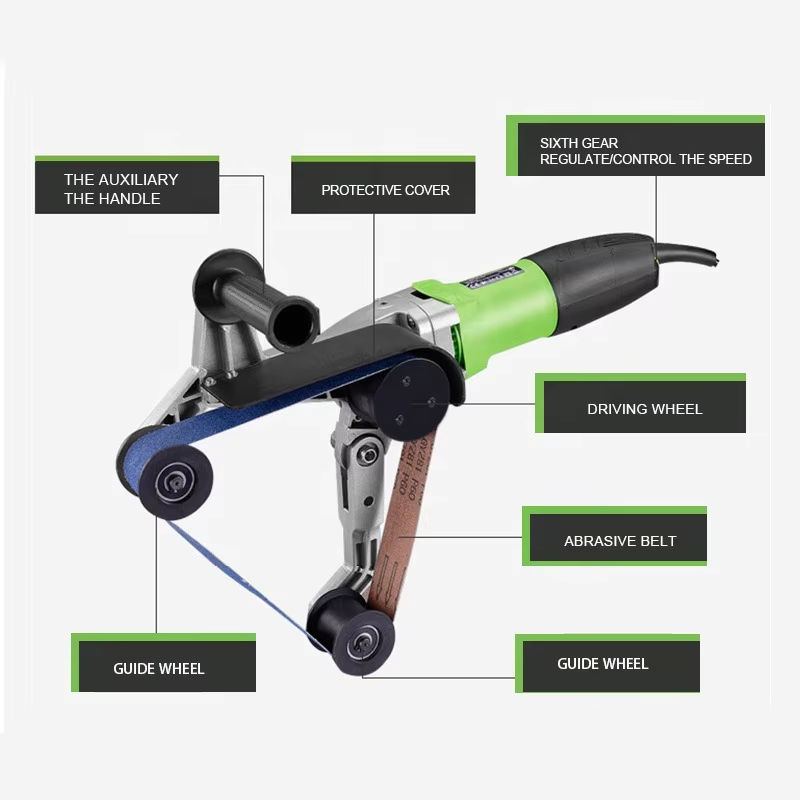 Handheld Electrical Stainless Steel Round Pipe Sander Polisher Tube ...