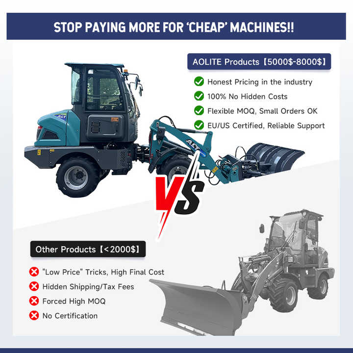 China Mini Front End Loader 1200 kg Mini Loader Electric Wheel Loaders ...