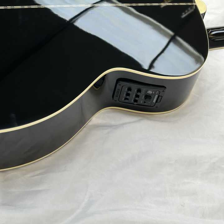 Black 43 Inches Acoustic Guitar SJ200 Model - OEM Custom