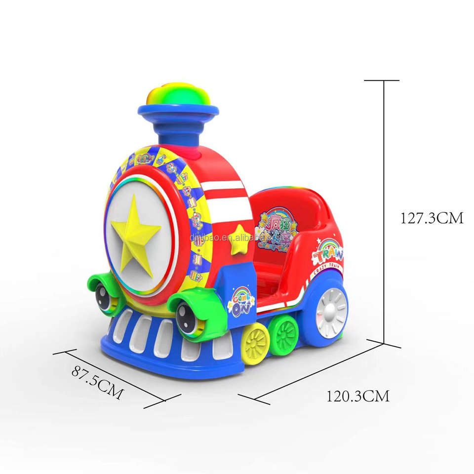 Indoor New Fiberglass Kiddie Rides Coin Operated Crazy tank with Game ...