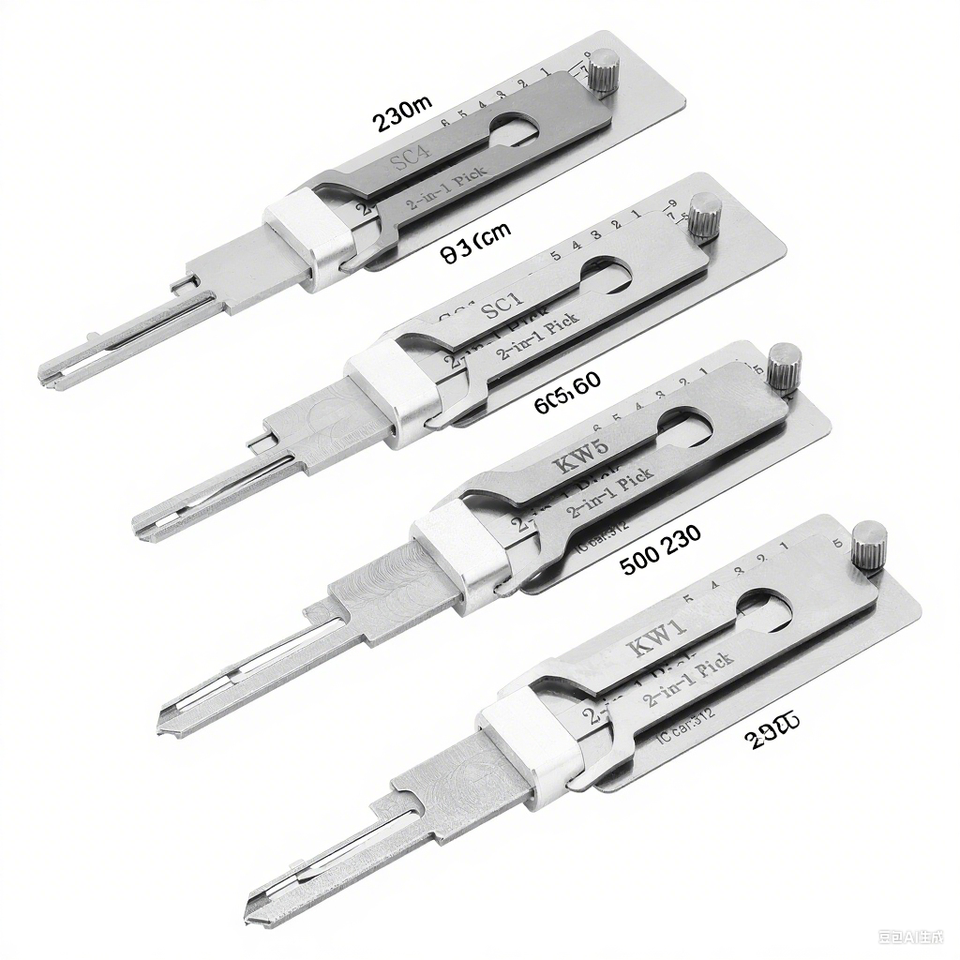 2-in-1 Auto Pick & Decoder SC4 SC1 KW1 KW5 Steel Key Blank