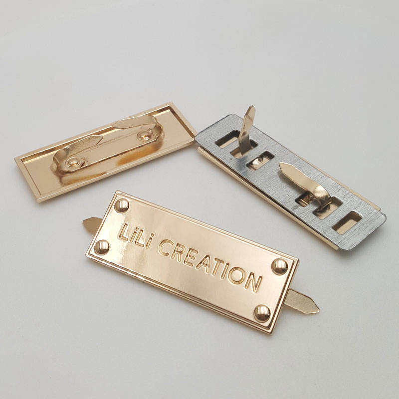 Fashion Design 3D Embossed Eco-Friendly Custom Metal Logo Labels Tag ...