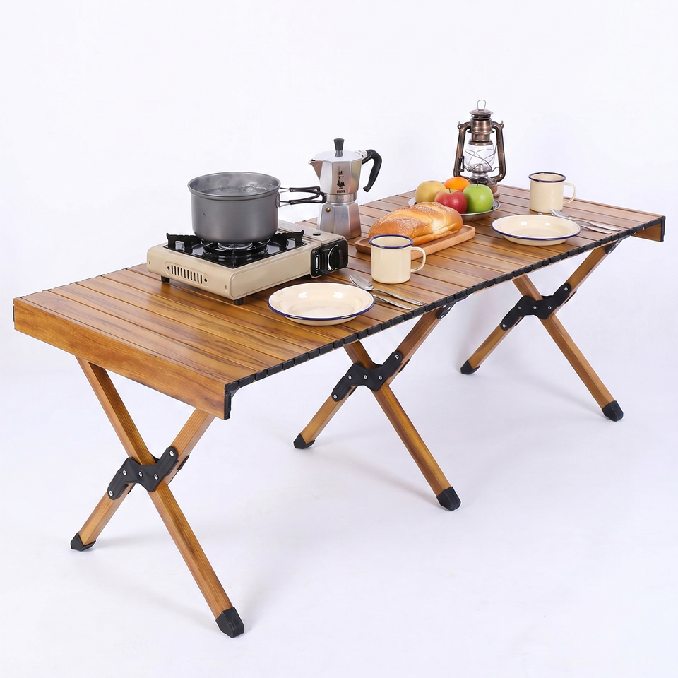Premium Waterproof Outdoor Stable Wood Grain Roll up Aluminum Alloy ...