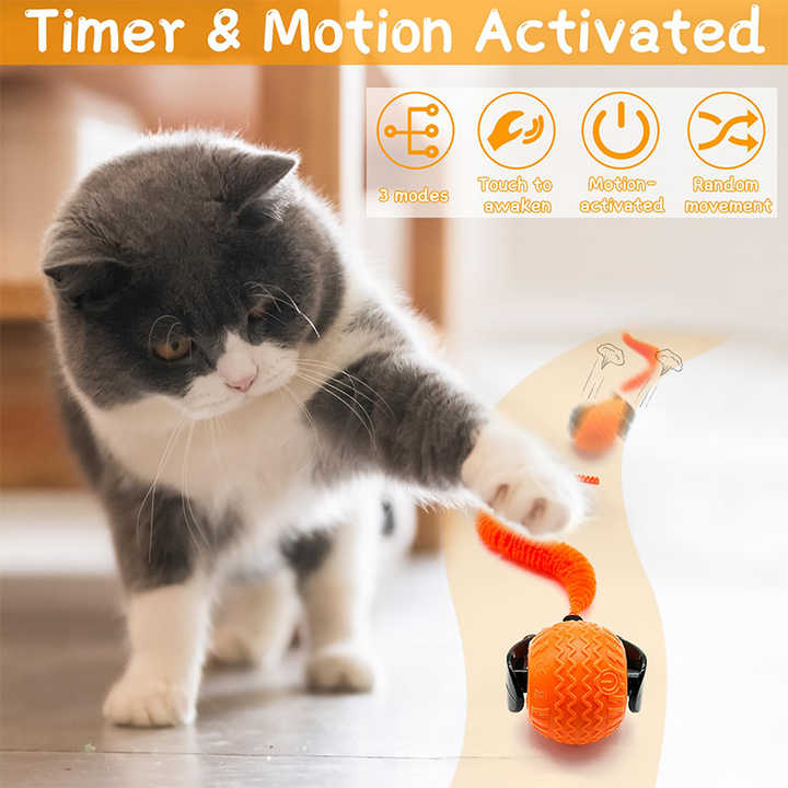 Zmaker Automatic Rolling Ball Toy - Interactive Fun for Cats