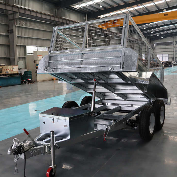 Hot Dip Galvanized double Axle Cage Trailers 8X5ft Trailers with Cage ...