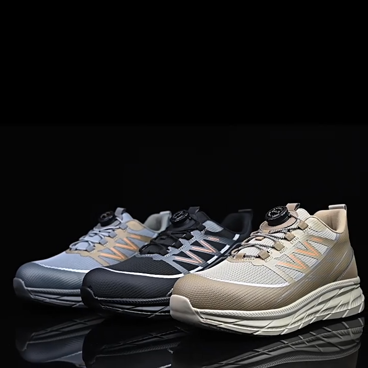 Flying Mesh Surface Upper Pu Outsole Steel Toe Comfortable Wear ...