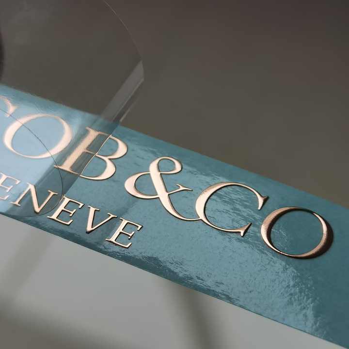 Custom Nickel Metal Label Electroplate Gold Split Character Self ...