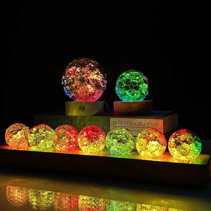 Colorful Glass Crystal Crackle Ball for Home Decoration Polished ...
