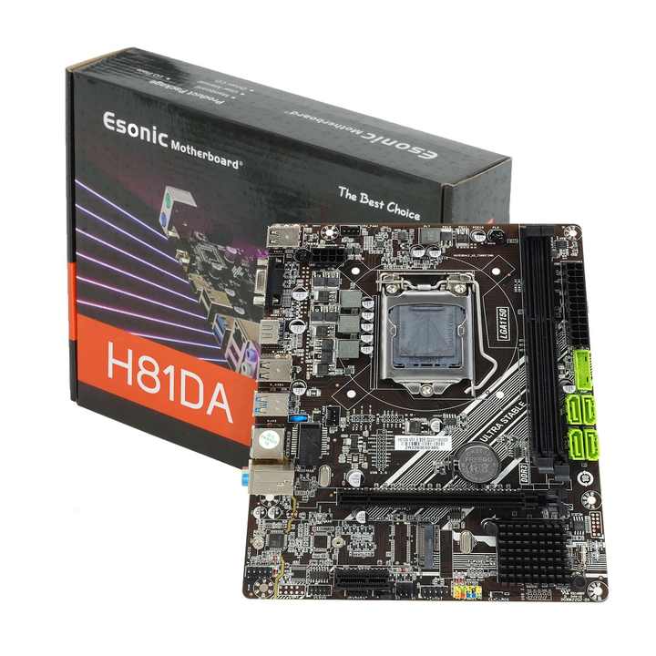 Esonic H81 M.2 Motherboard - DDR3, LGA 1150, 4th Intel Core