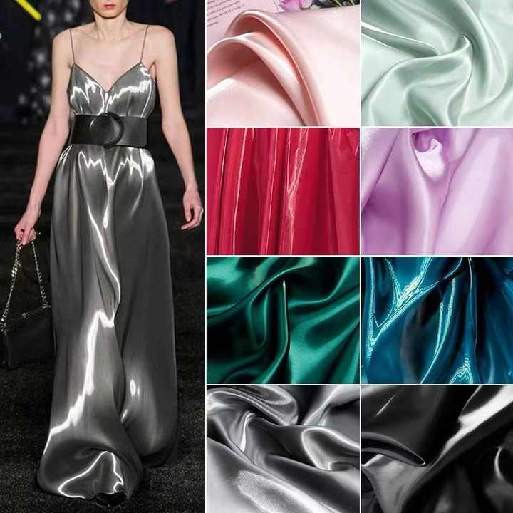 Metallic Liquid Organza Silk Fabric for Fashion Apparel & Dancewear - OEM